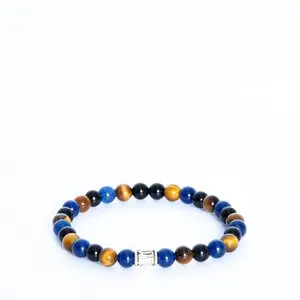 ADDICTED2 Relax Sterling Silver Bracelet With Gemstones - Blue/brown/silver