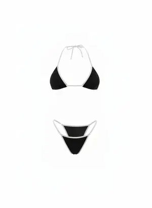 DEAR LOVER Diana Bikini Set Triangle Top And Bottom - Black