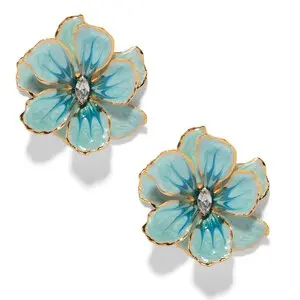 THE PINK REEF Floral Earrings - Blue