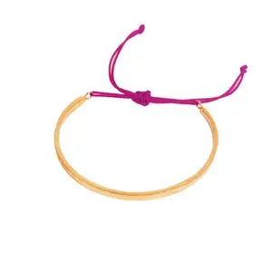 LES REINES Rosy Purple Rope Bracelet Gold