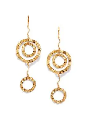 JAREDJAMIN French Ruffle Leverback Earrings - Gold