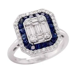ARTISAN 18k White Gold Sapphire And Diamond Ring - White/blue