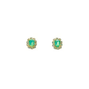 THE PINK REEF Opal Stud Earrings Green