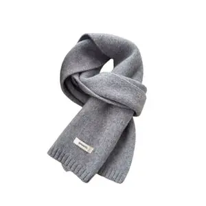 MY LITTLE NATURE Color Wool Scarf Australian Wool Scarf - Grey