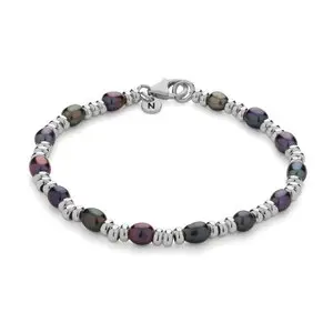 NELLOU JEWELLERY Ellen Gem Pearl Bracelet - Grey