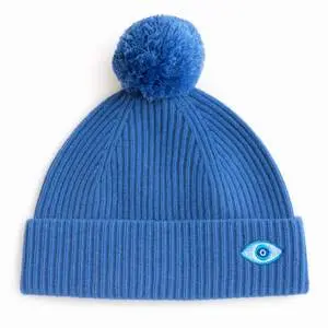 BEIRA Wool And Cashmere Bobble Hat - Blue