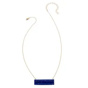 HEATHER HAWKINS Lapis Lazuli Bar Gemstone Necklace - Blue