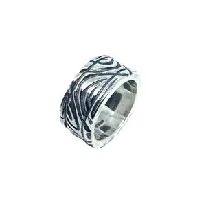 TG-JEWELLERY BY TAMARA GERVASIO Le Linee Sterling Silver Ring - Silver/black