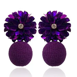 PINAR OZEVLAT Blossom Bonbons Earrings - Purple