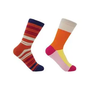 PEPER HAROW - MADE IN ENGLAND Ginger Elizabeth & Victoria Socks Two Pack - Orange