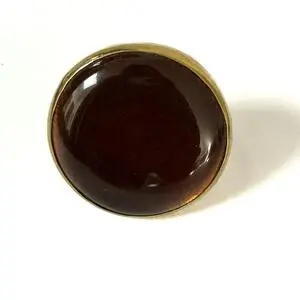LALA SALAMA Wazi Glass Ring - Brown