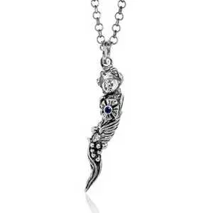 UNALOE Goddess Of Fortune Sterling Silver Sapphire Necklace - Silver/blue