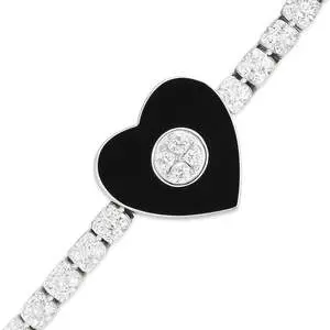 MAISON DE GALA Midnight Heart Bracelet - Silver