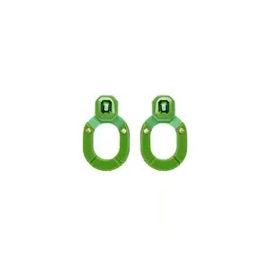 GISSA BICALHO Acrylic Hoop And Stone Earring Kit - Green
