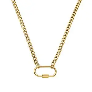 BERMUDA WATCH COMPANY Maivelle Lexi Carabiner Chain Necklace - Gold