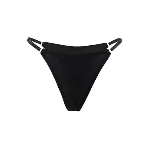 DARILY UNDERWEAR Microfiber Adjustable String Panties - Black