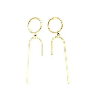 LALA SALAMA Geometric Masai Dangle Earrings - Gold