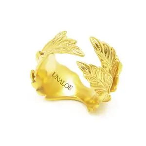 UNALOE Adjustable Leaf Ring - Gold