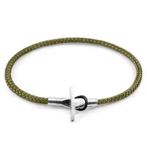 ANCHOR & CREW Rope Bracelet With Sterling Silver Clasp - Green