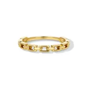 JEWELBIRD 14k Yellow Chain Link Ring - Gold