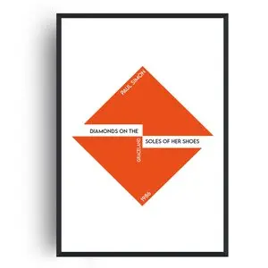 FANCLUB Diamonds On The Soles Of Her Shoes Retro Giclée Art Print A2 - Red