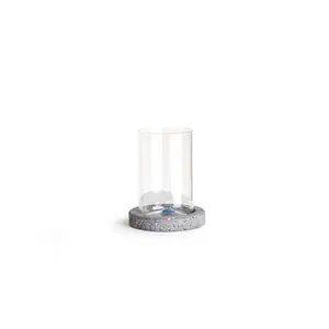 And Jacob Bathroom Toothbrush Tumbler With Lava Stone Base - Grey
