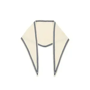 Saachi Solid Triangle Ivory Scarf - White