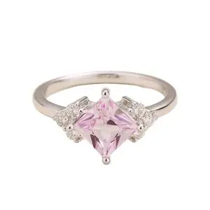JUVETTI  Juvetti Amore Ring With Pink Sapphire And Diamond Accents Silver/white/orange