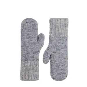ALPACA LOCA Knitted Alpaca Wool Mittens - Grey