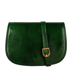 TIME RESISTANCE Leather Saddle Messenger Bag