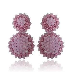 PINAR OZEVLAT Sunflower Drop Earrings - Pink