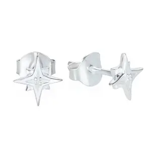 YASMIN EVERLEY JEWELLERY Compass Star Stud Earrings - Silver