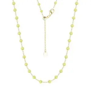 KAMARIA Enamel Beaded Chain Necklace - Green