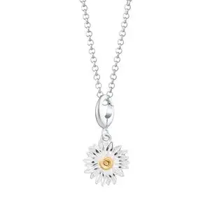 LILY CHARMED Sterling Silver And 18ct Gold Daisy Charm Necklace - Gold/silver