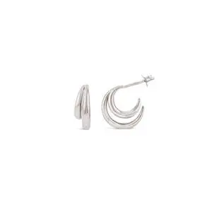 DINNY HALL Toro Double Hoops - Silver