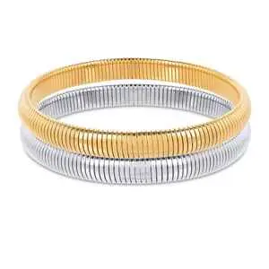 AMADEUS Flexi Dual Tone Chain Bracelets - Gold/silver