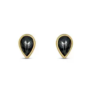 RAHUL'S JEWELS Vita Black Diamond Earrings - Black/gold