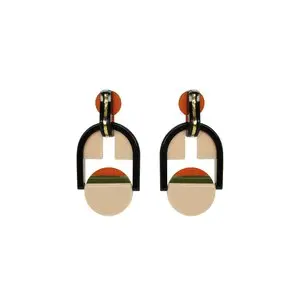 GISSA BICALHO Tricolor Acrylic Earrings - Pink