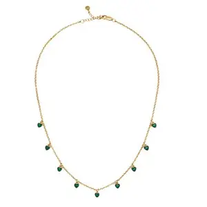 UCHI & SOTO Kokoro Green Heart Necklace - Gold/green