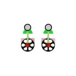 GISSA BICALHO Daisy Pendant Earrings - Pink/black