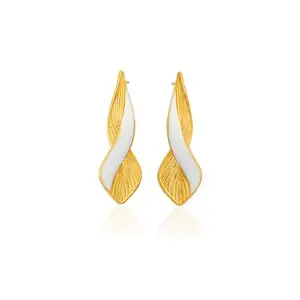 MILOU JEWELRY Infinity Drop Earrings - White