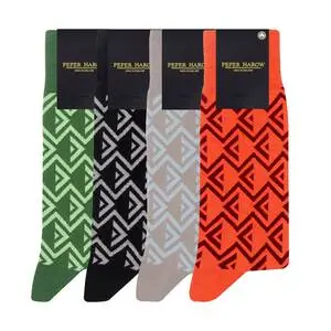 PEPER HAROW - MADE IN ENGLAND Camden Patterned Socks Bundle - Black
