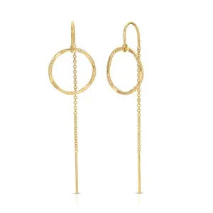 HEATHER HAWKINS Filigree Hoop Threader Earrings - Gold