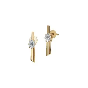 AYA FINE JEWELRY Oval Lab Diamond Bar Drop Earrings In 14k Gold - Yellow