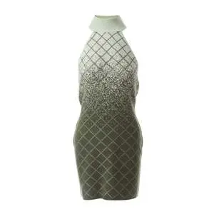 FULLY FASHIONING Jacquard Knit Dress