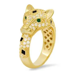 KYLIE HARPER Panther Statement Ring - Gold