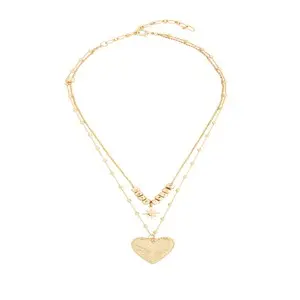 Saachi Layered Charm Necklace - Gold