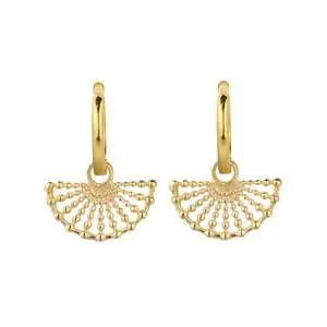 CHARLOTTE'S WEB JEWELLERY Surya Huggie Hoop Earrings Gold