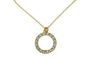 VICKISARGE Clear Hoop Necklace - Yellow