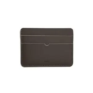 GODI. Brown / White Handmade Leather Card Case Coffee And Ivory - Brown/white
